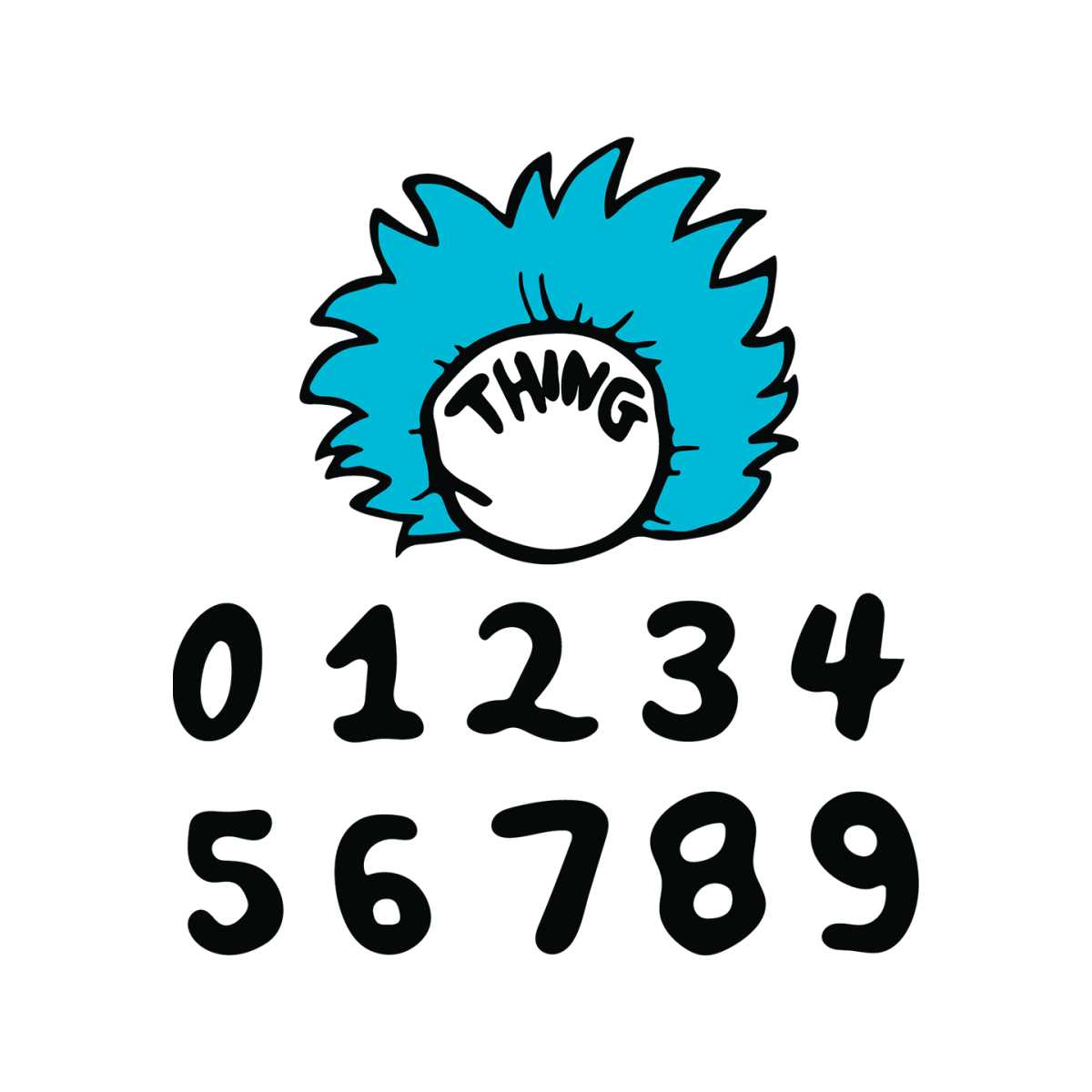 Thing 0 To 9 Svg, Dr Seuss Svg, Thing Svg, Cat In Hat Svg, C - Inspire ...