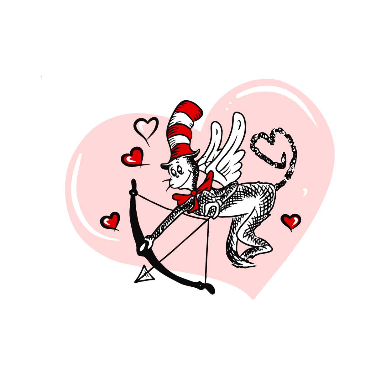 Cat In Hat Valentine Svg, Dr Seuss Svg, Valentine Svg, Valen - Inspire ...