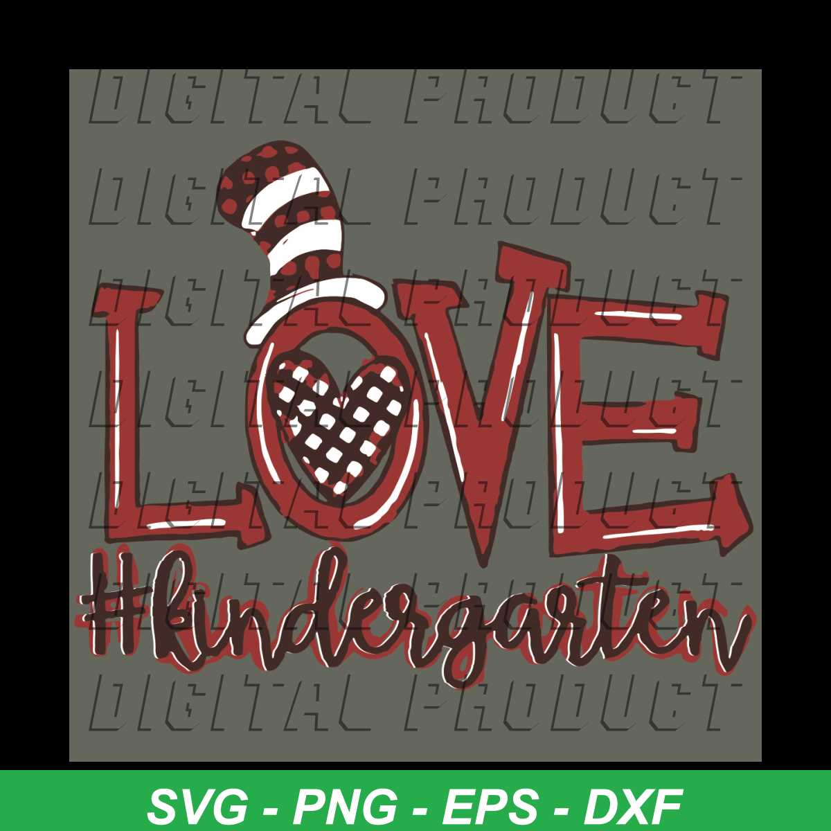 Love Kindergarten Dr Seuss Svg, Dr Seuss Svg, Kindergarten S | Inspire ...