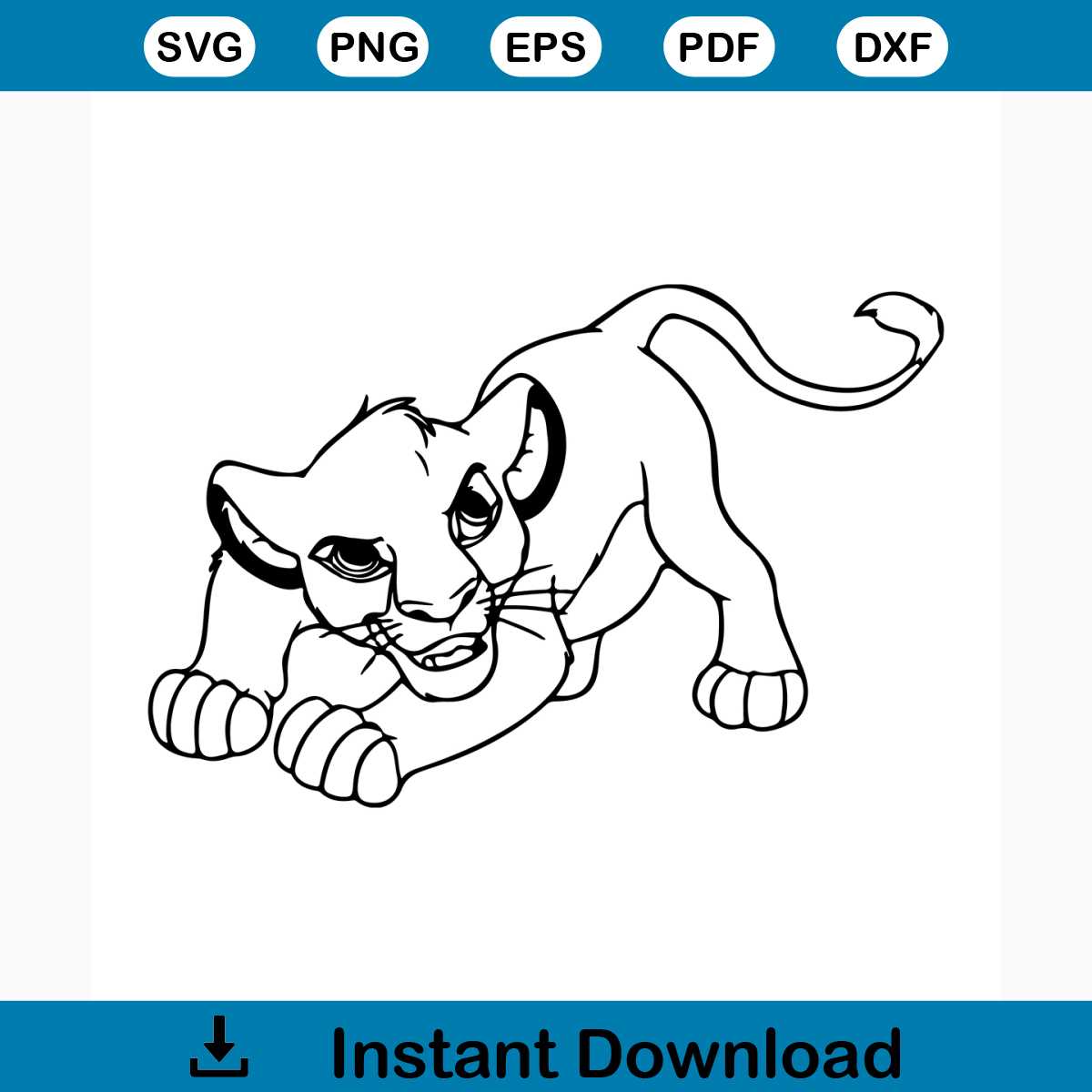 Simba svg free, cartoon svg, best disney svg files, instant | Inspire ...