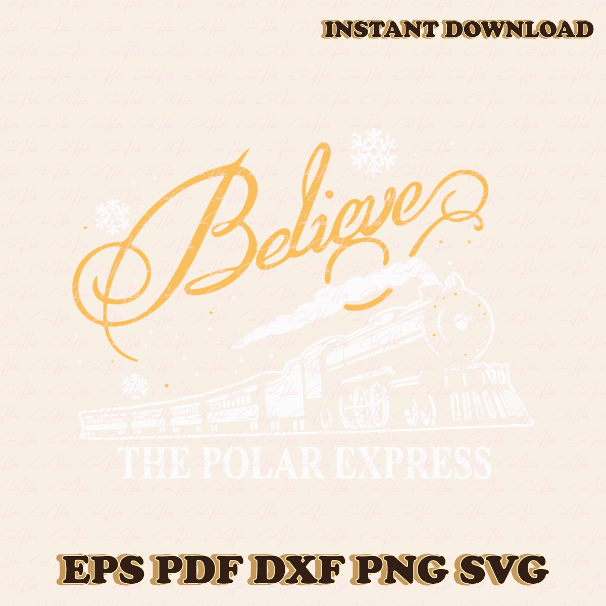 Retro Train Believe The Polar Express SVG Digital Cricut Fil - Inspire ...