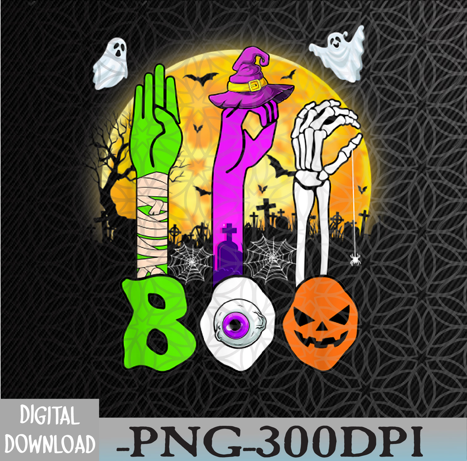 Boo American Sign Language ASL Deaf Halloween Svg, Eps, Png, | Inspire ...
