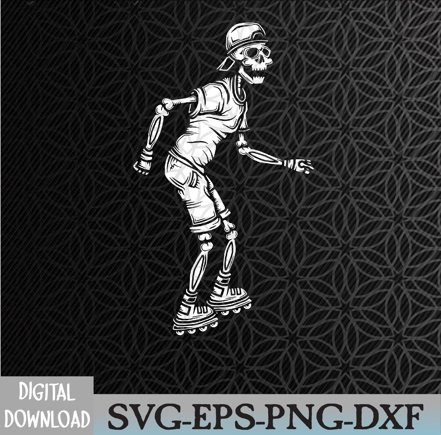 Skeleton Roller Skate Lazy Halloween Costume Skating Skater | Inspire ...