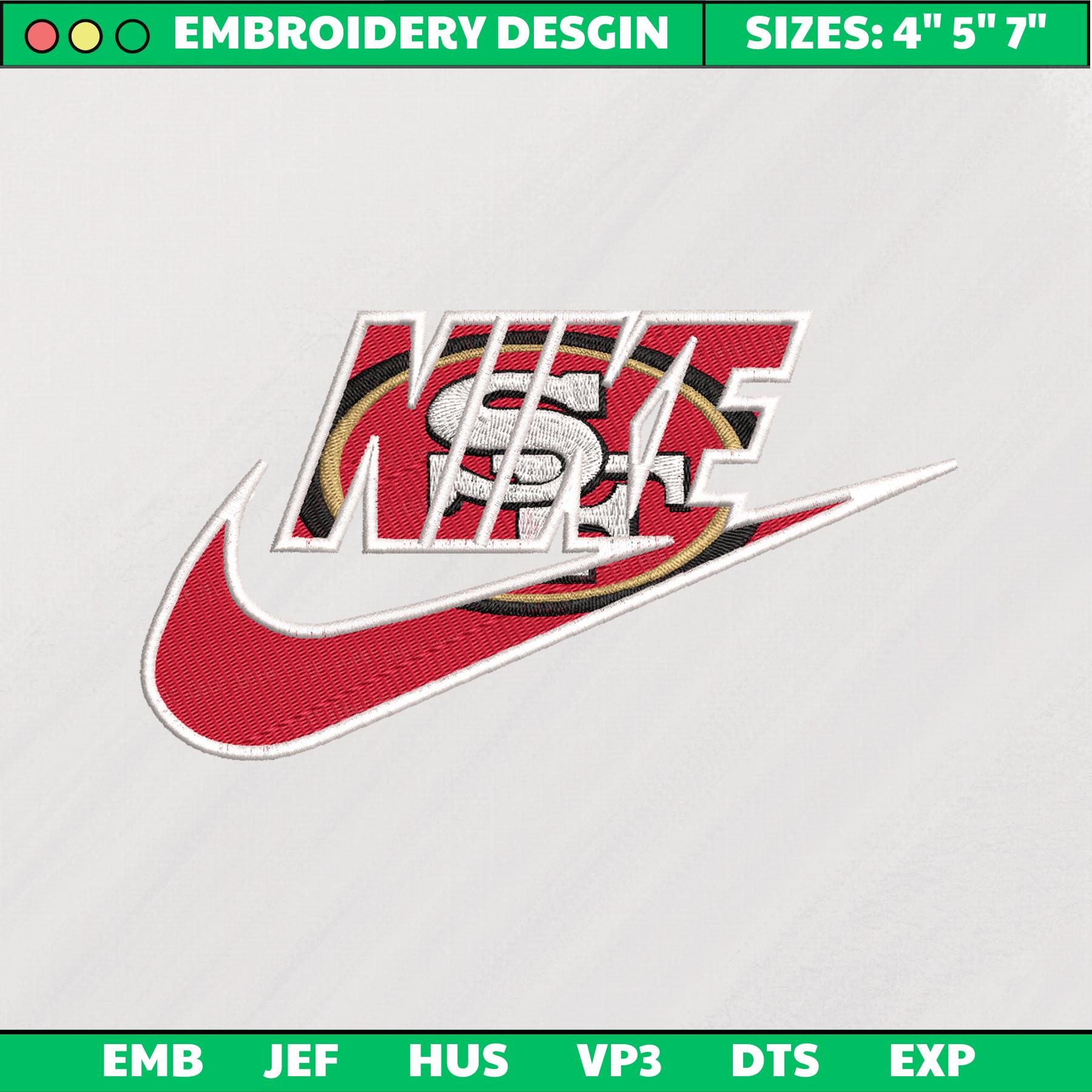 NIKE NFL San Francisco 49ers Logo Embroidery Design, NIKE NF | Inspire ...