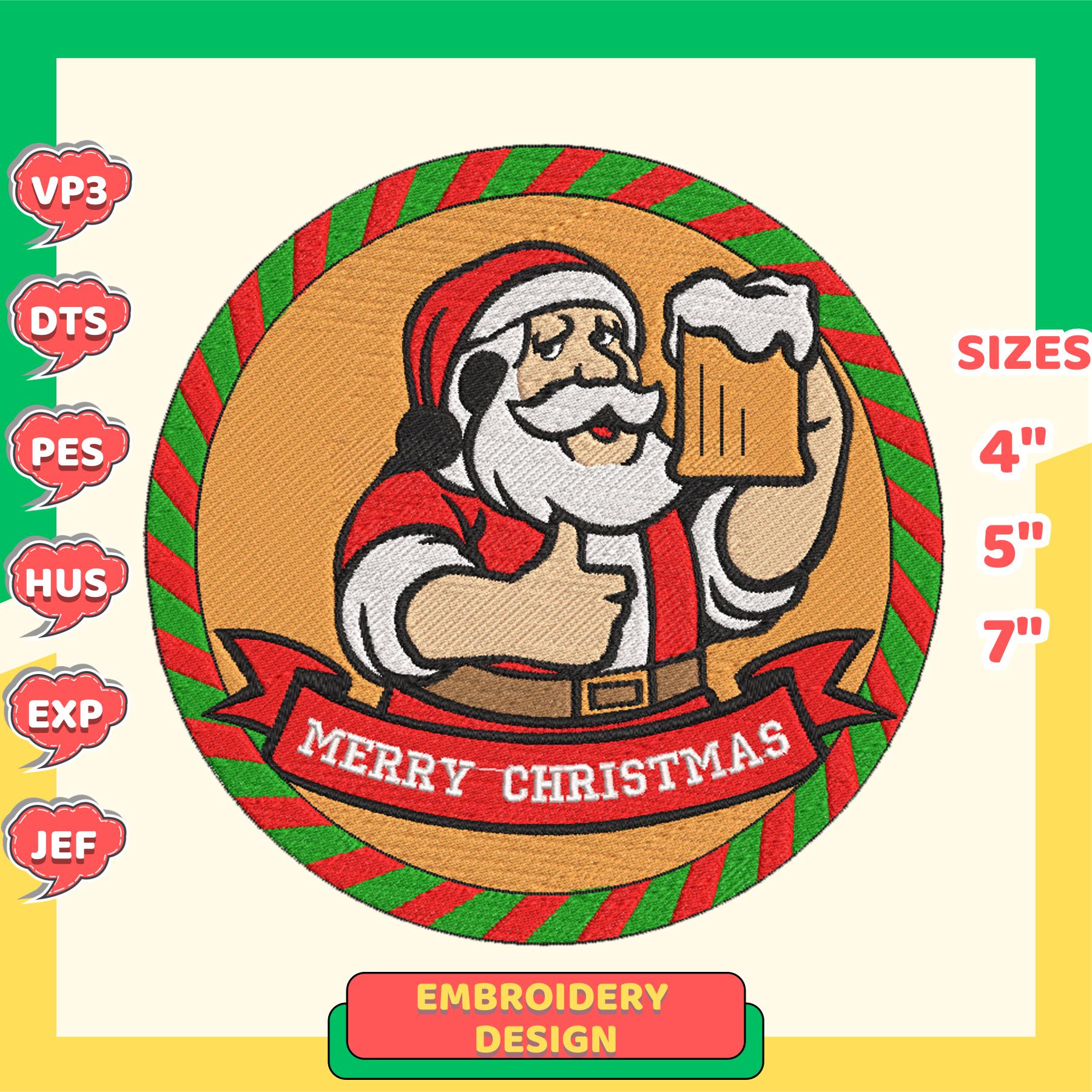 Santa Claus Patch Embroidery, Christmas Embroidery Designs, - Inspire ...