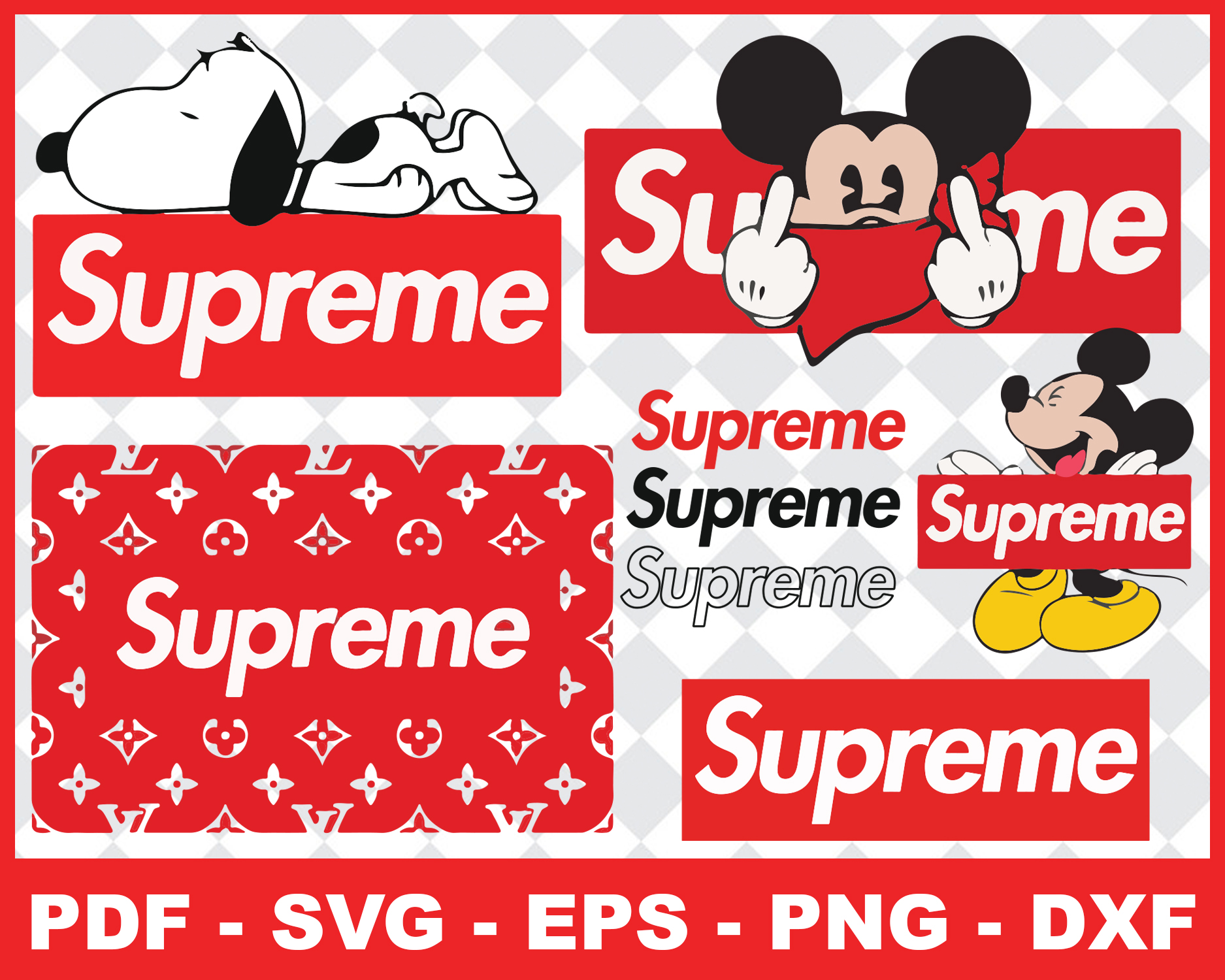 Supreme Mickey Svg, Supreme Svg, Supreme Logo Svg,Logo Brand | Inspire ...