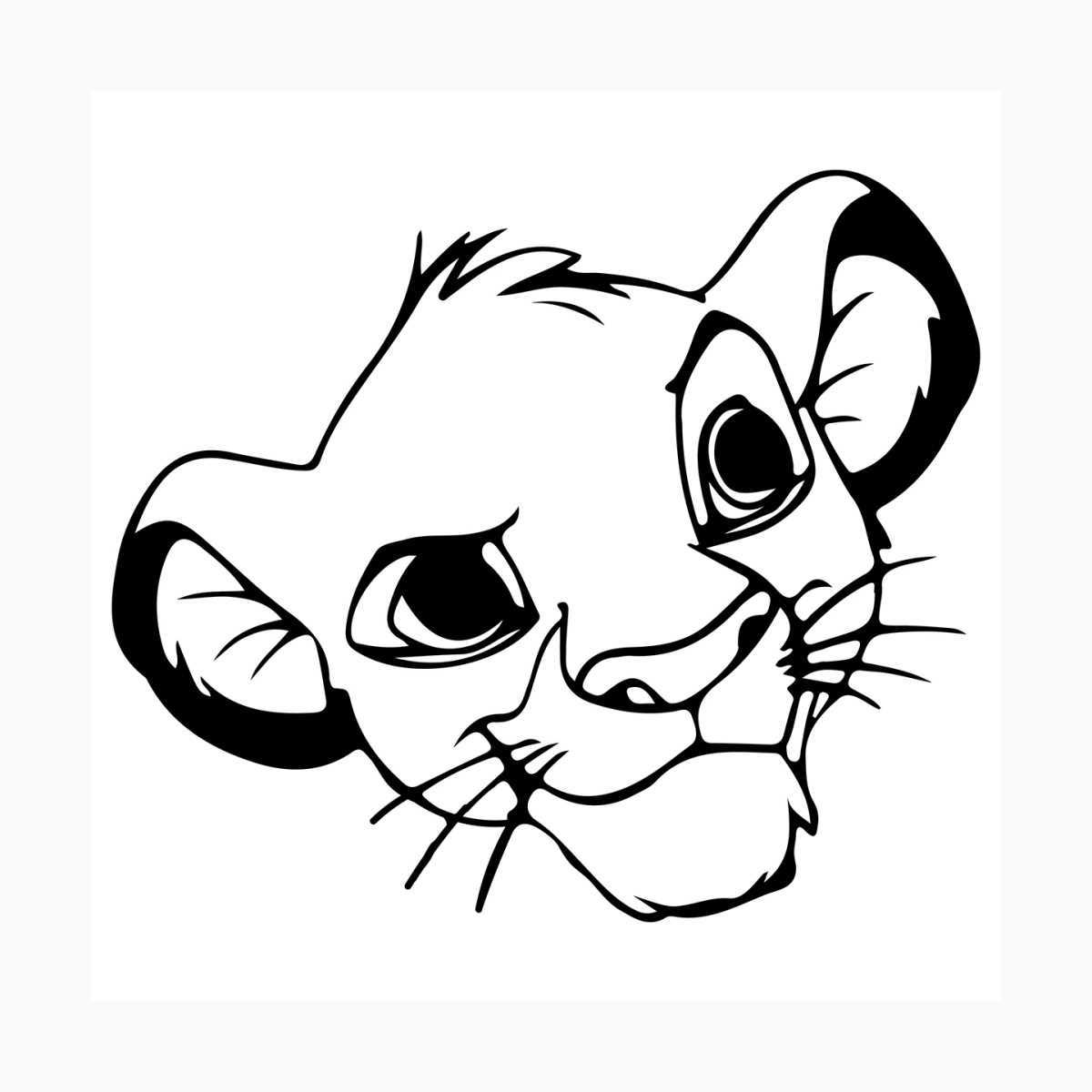 Simba svg free, best disney svg files, outline svg, instant | Inspire ...