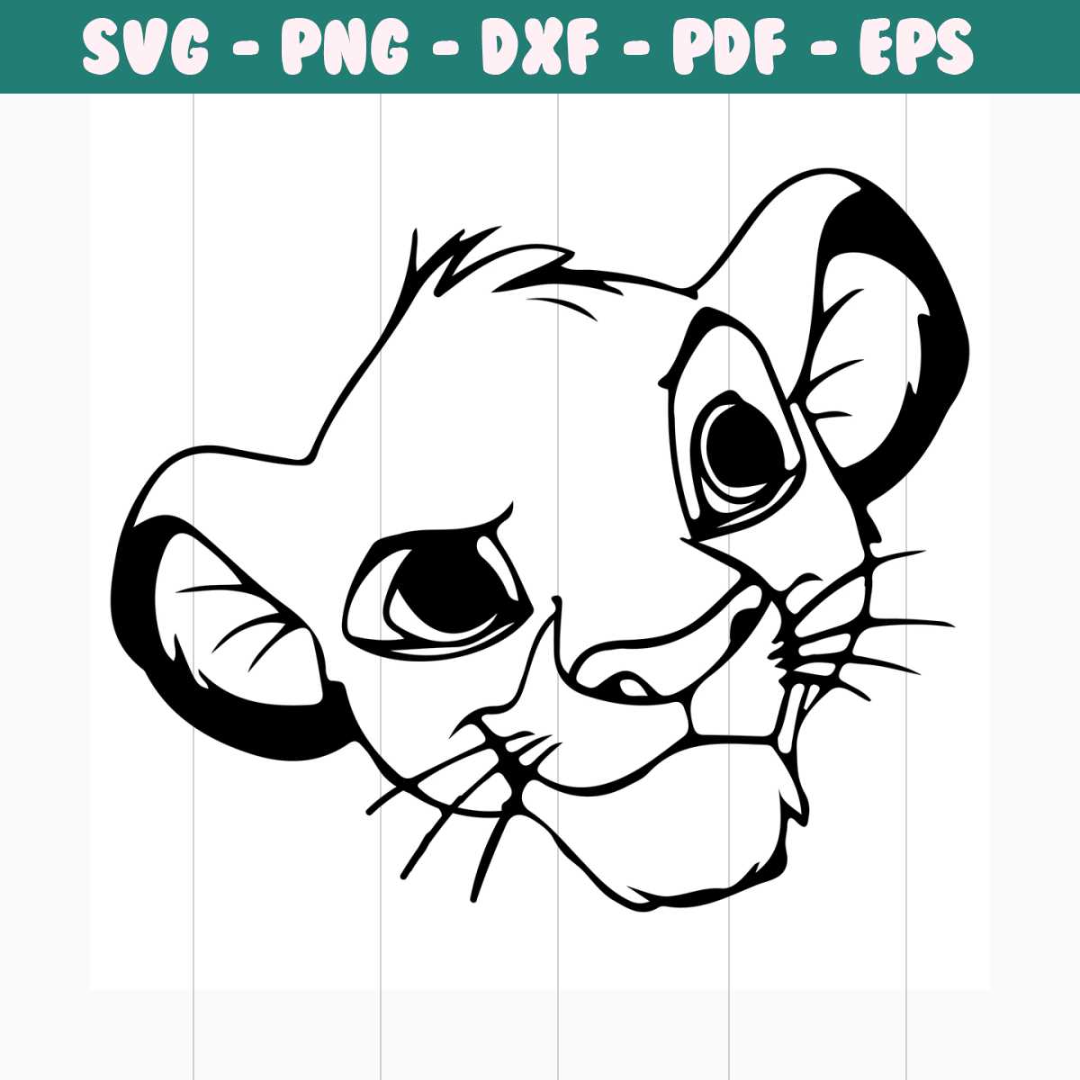 Simba svg free, best disney svg files, outline svg, instant | Inspire ...