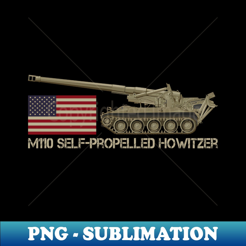M110 Self-propelled Howitzer USA American Flag Gift - Exclus | Inspire ...