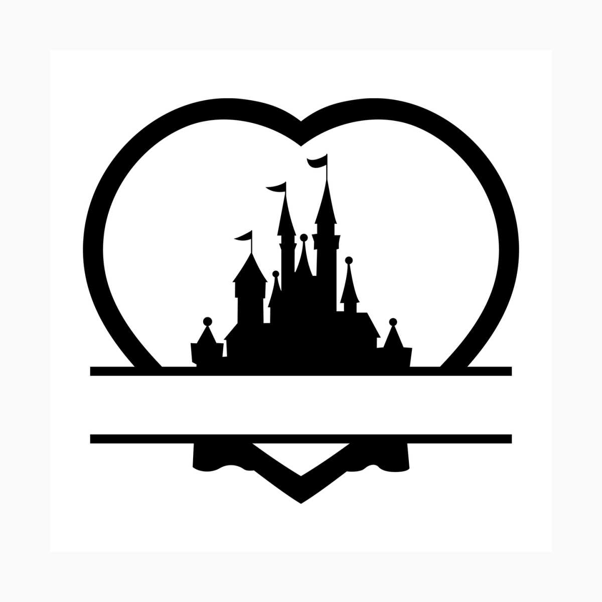 Disney Castle Heart Svg, Disney Svg, Castle Svg, Heart Svg, | Inspire ...
