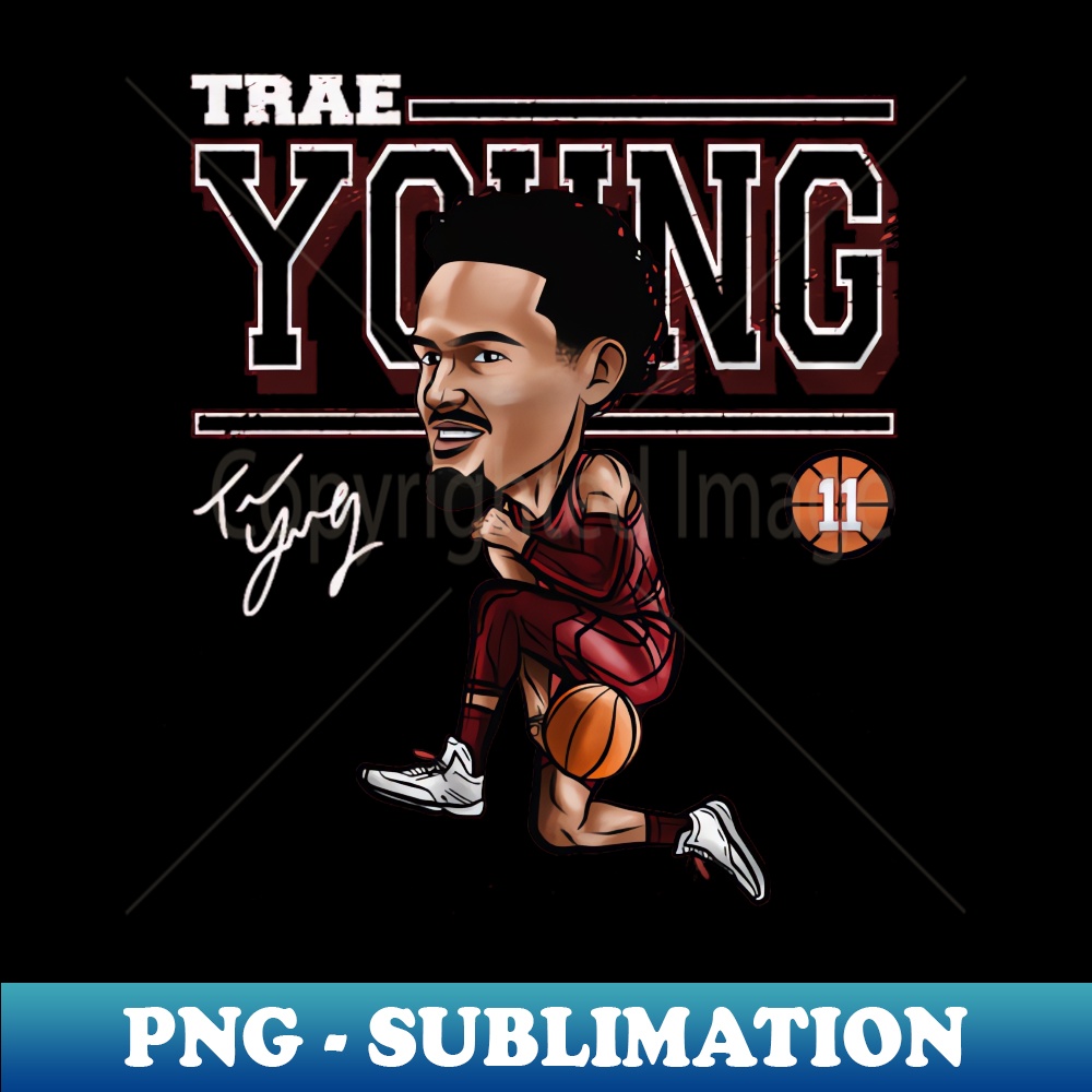 Trae Young Atlanta Cartoon - Stylish Sublimation Digital Dow | Inspire ...
