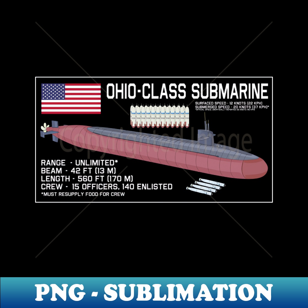 Ohio-Class Nuclear Submarines Infographic Diagram American F | Inspire ...