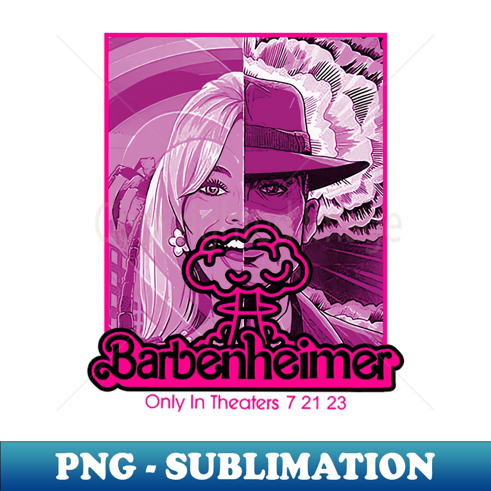 Barbie x Oppenheimer Half Vintage II - PNG Transparent Subli - Inspire ...