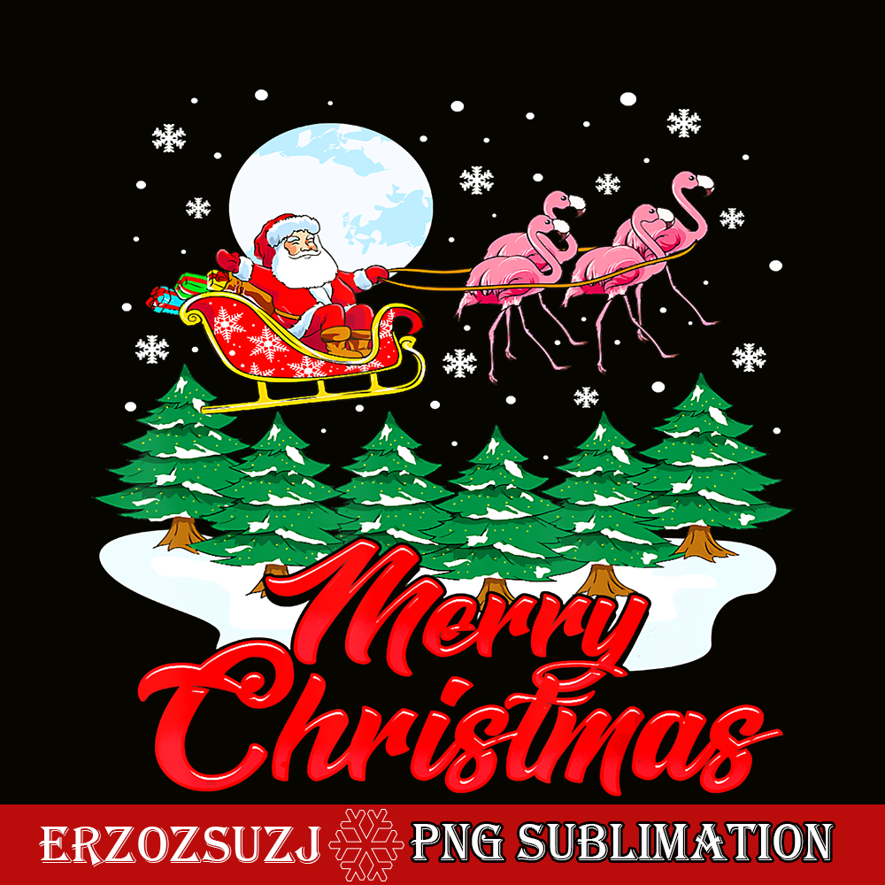 Funny Flamingo Santa PNG, Merry Christmas Gift PNG, Xmas Tim | Inspire ...