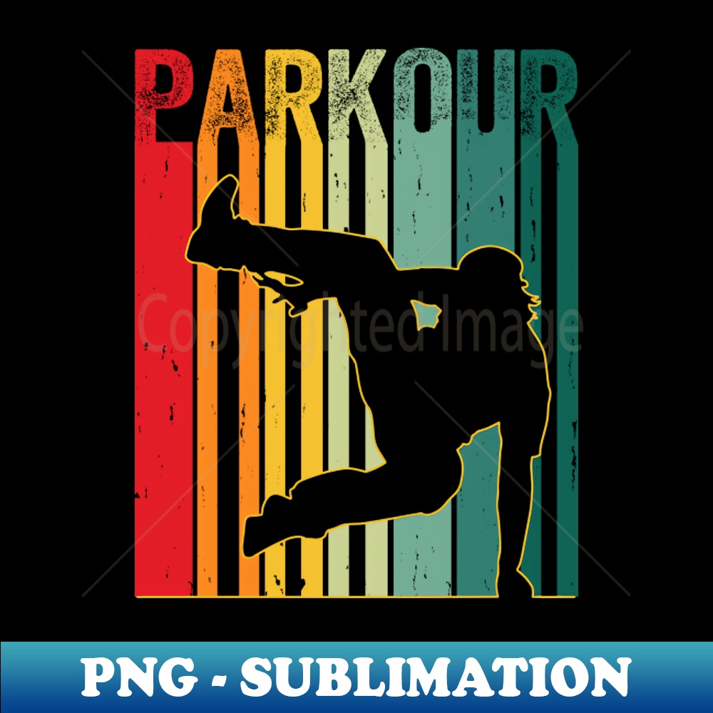 Vintage Style Distressed Parkour Retro Silhouette - Modern S | Inspire Uplift