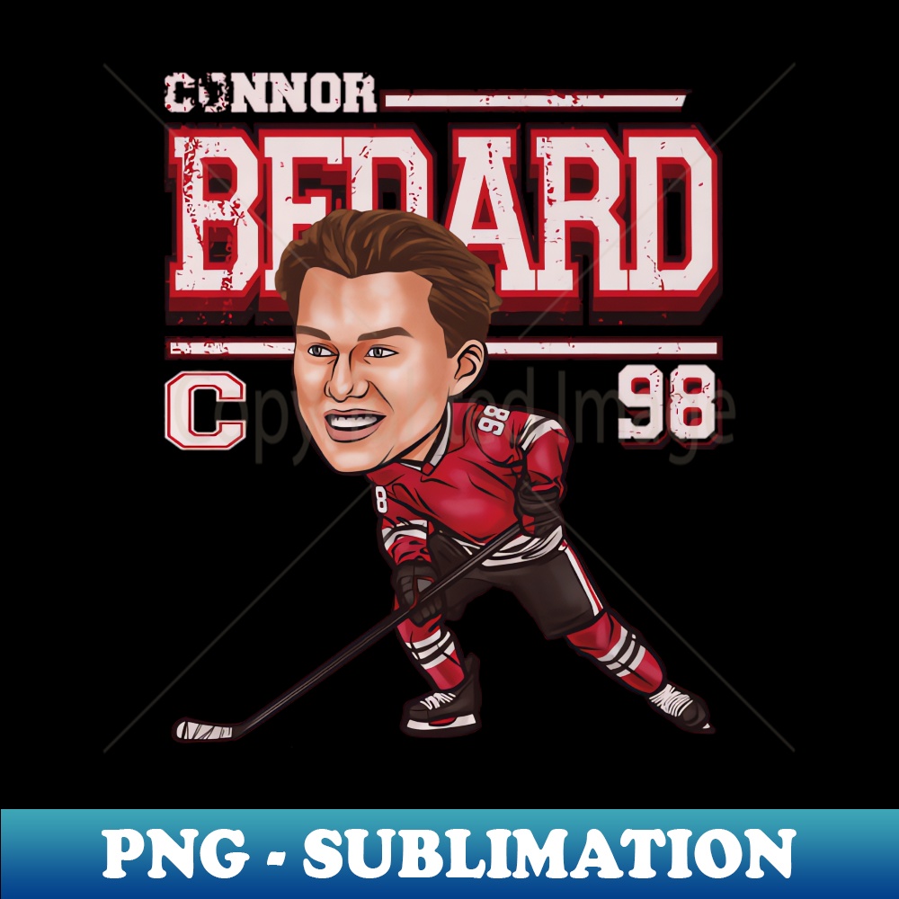Connor Bedard Chicago Cartoon - Modern Sublimation PNG File - Inspire ...
