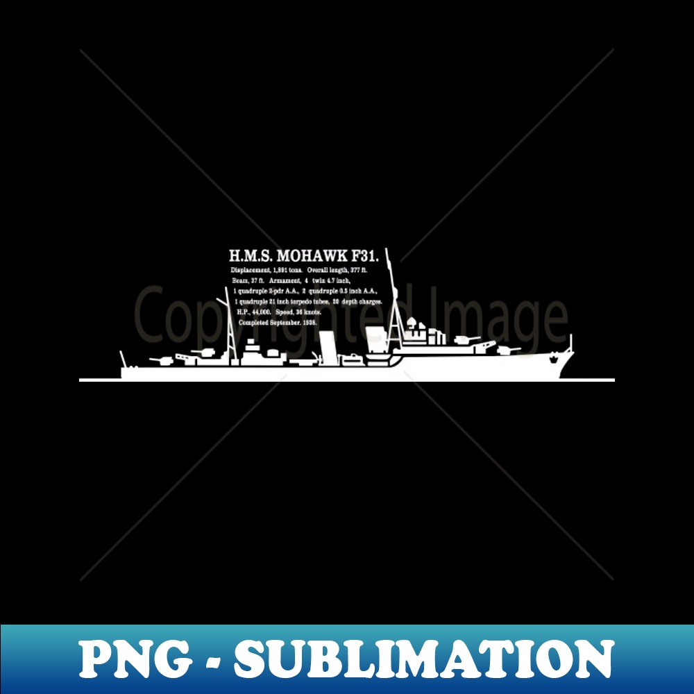 HMS Mohawk British WW2 Tribal-class Destroyer Ship Infograph | Inspire ...