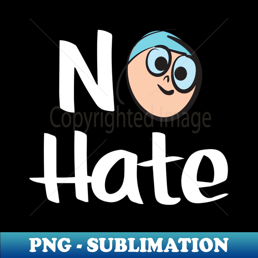 No Hate Cute Kawaii Girl Kid Art Unity - Instant PNG Sublima | Inspire ...