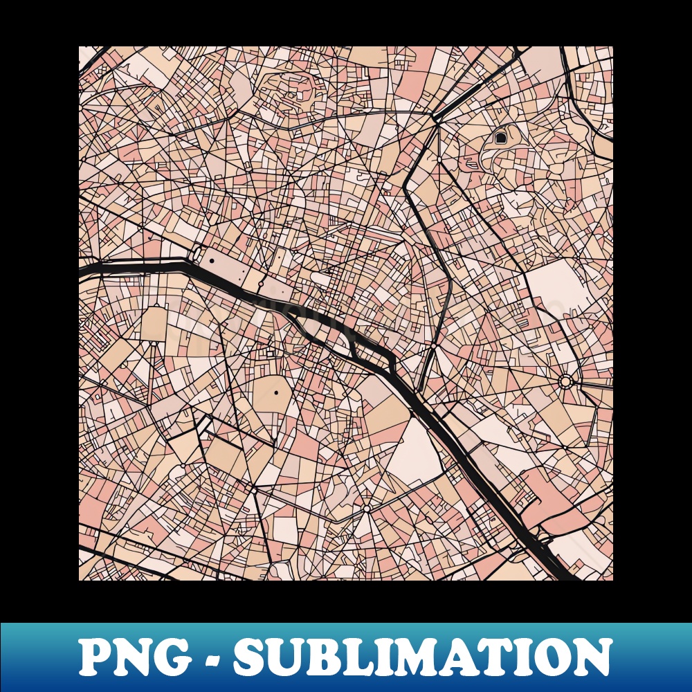 Paris Map Pattern in Soft Pink Pastels - Exclusive Sublimati | Inspire ...