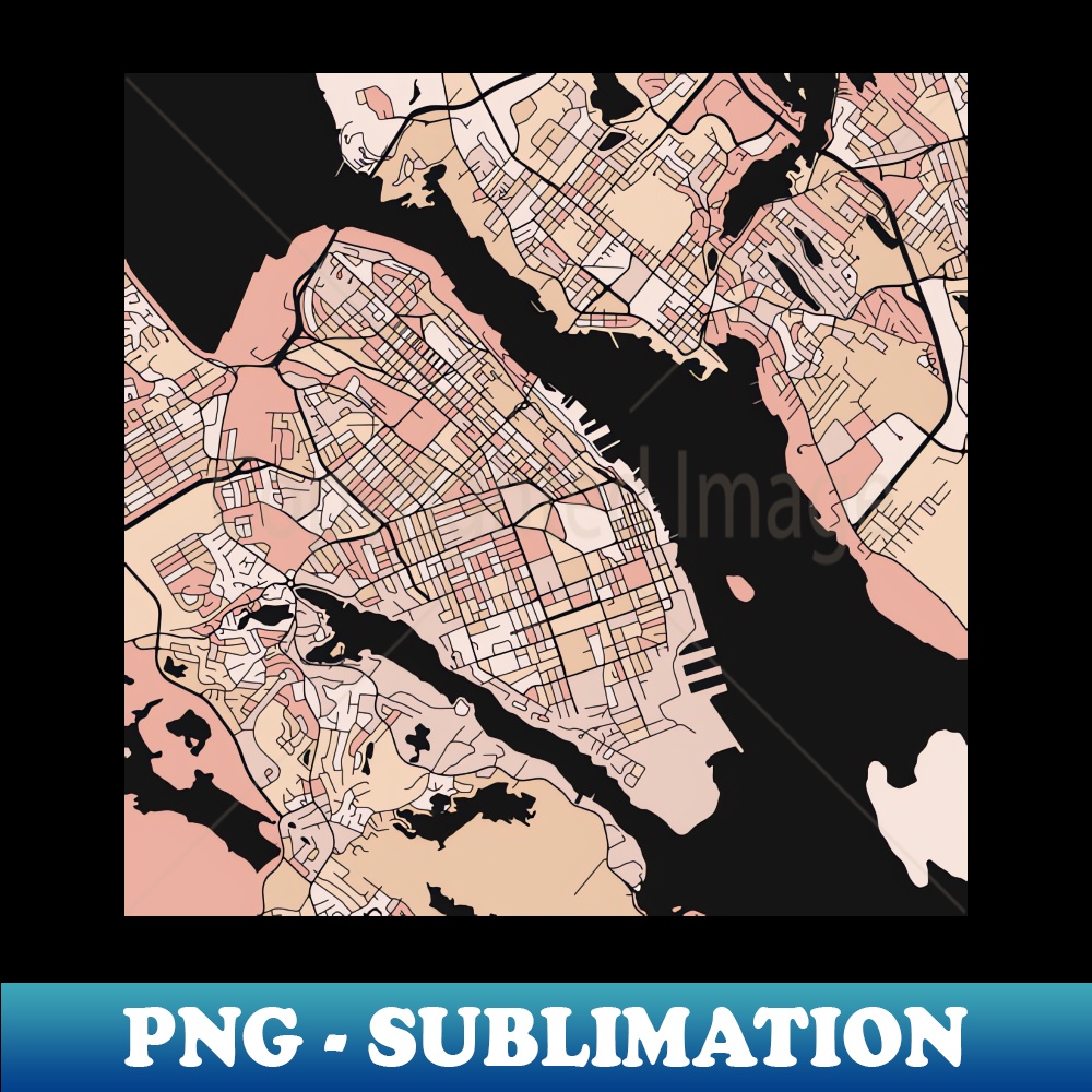 Halifax Map Pattern in Soft Pink Pastels - Special Edition S | Inspire ...