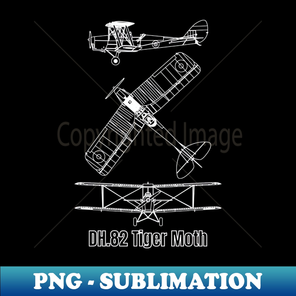 DH 82 Tiger Moth British Biplane Blueprint Diagram Gift - In | Inspire ...