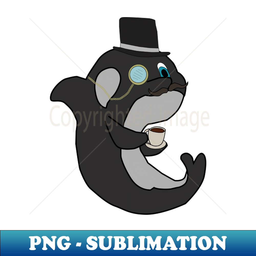 Gentleorca Sips Tea - Elegant Sublimation PNG Download - Add | Inspire ...