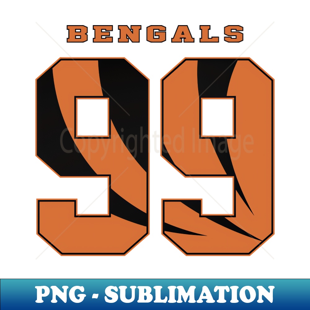 Bengals - Player Number 99 - PNG Transparent Digital Downloa - Inspire ...