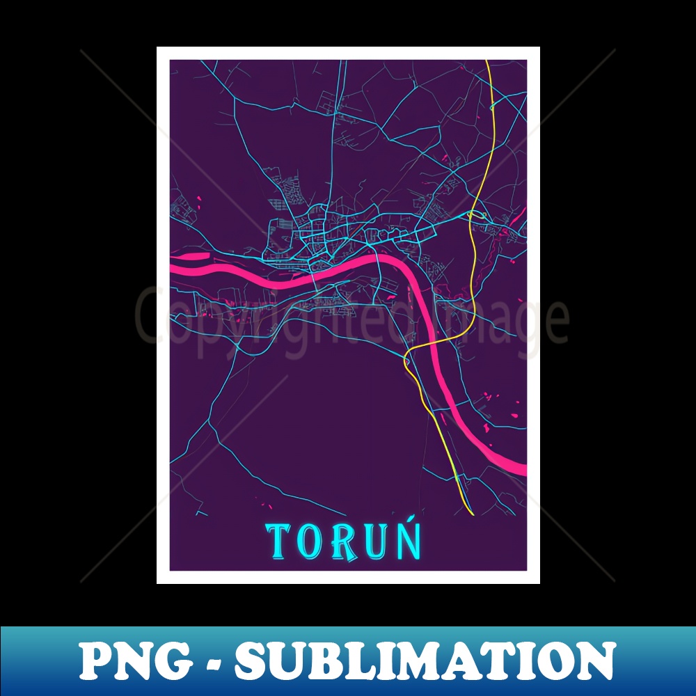Toru Neon City Map - Exclusive Sublimation Digital File - Pe - Inspire ...