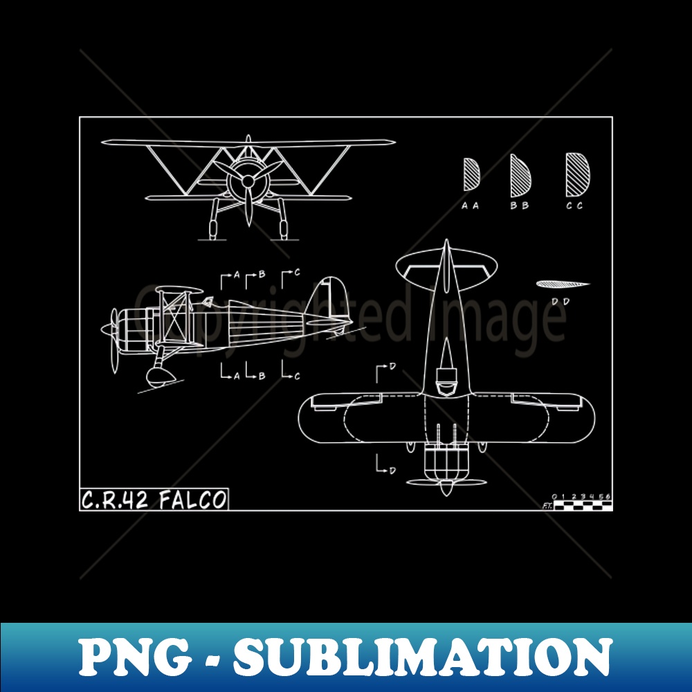 CR 42 Falco Italian WW2 Biplane Fighter Aircraft Blueprint D | Inspire ...