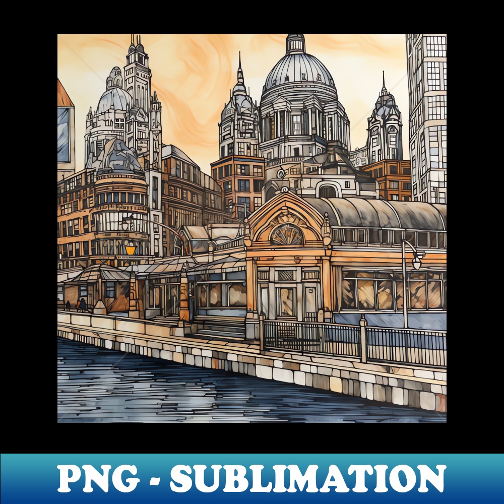 Des Moines city drawing - Retro PNG Sublimation Digital Down | Inspire ...