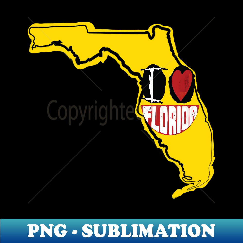 I Love Florida Smiling Happy Face - Professional Sublimation | Inspire ...