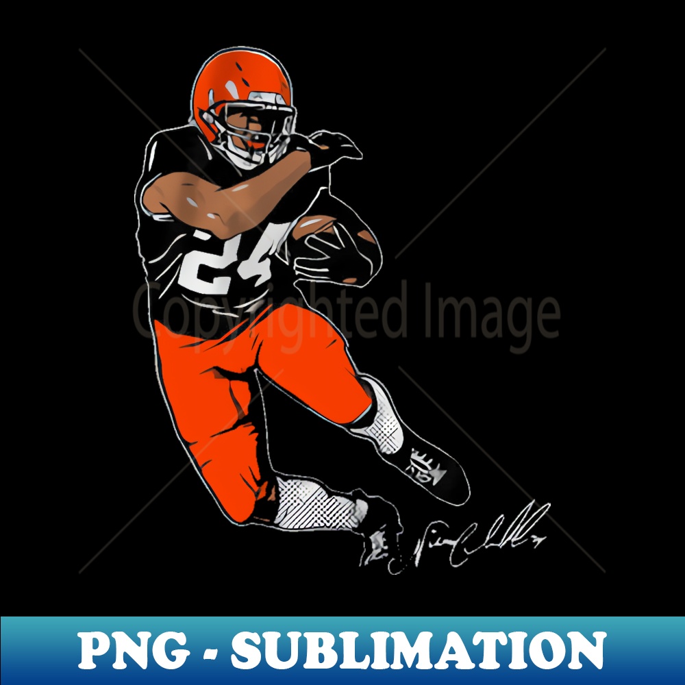 Nick Chubb Superstar Pose - Modern Sublimation PNG File - St | Inspire ...