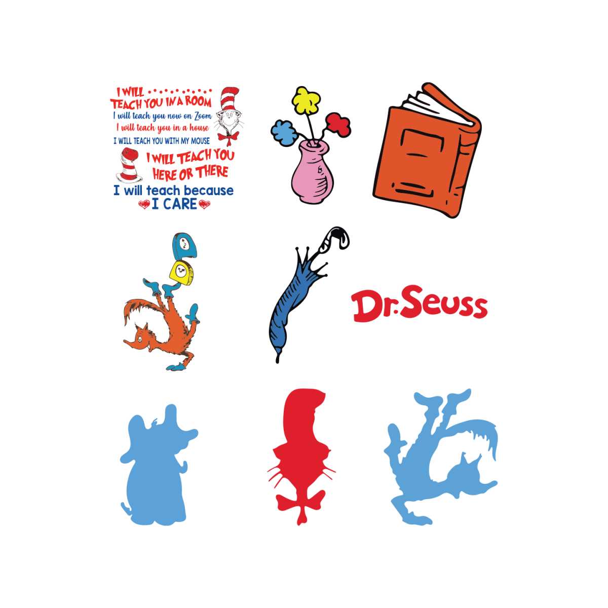 Dr Seuss Svg Bundle, Dr Seuss Svg, Dr Seuss Vector, Dr Seuss | Inspire ...