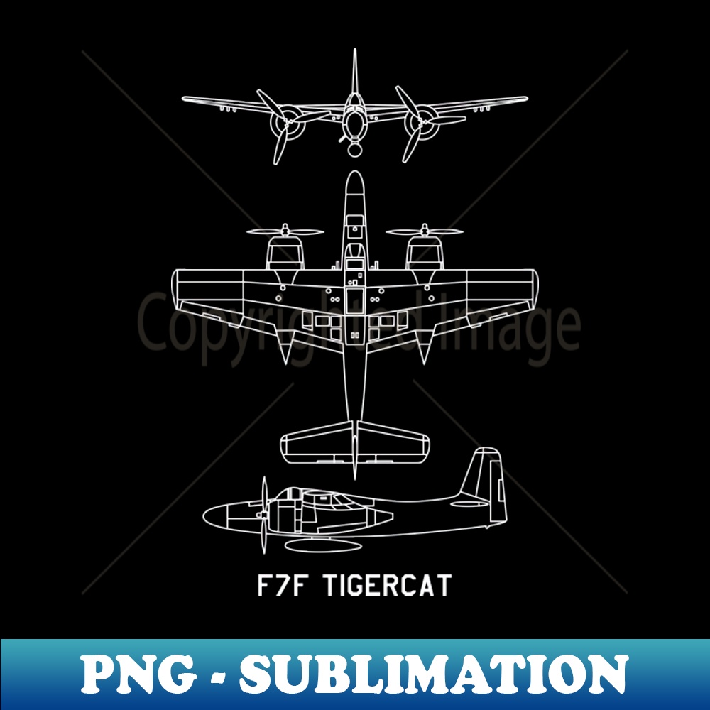 F7F Tigercat American WW2 Fighter Aircraft Blueprints - Styl | Inspire ...