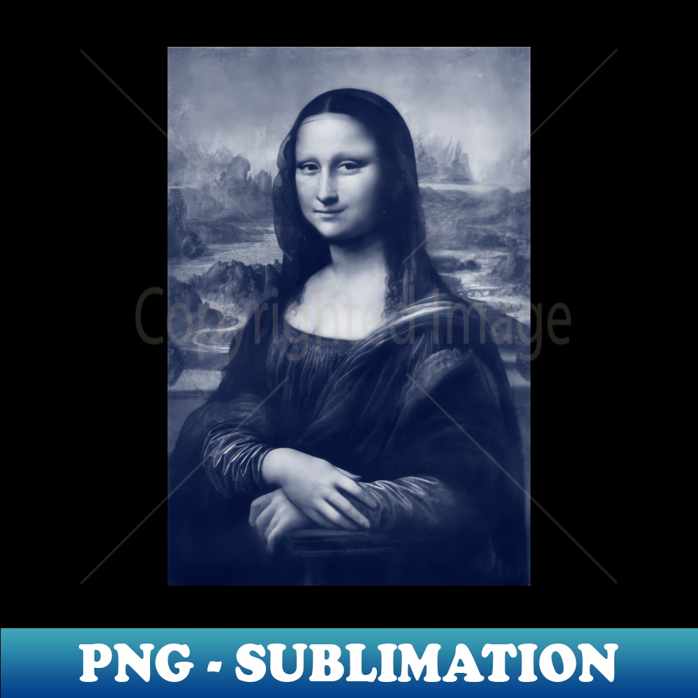 Blue Mona Lisa - High-Resolution PNG Sublimation File - Boos | Inspire ...