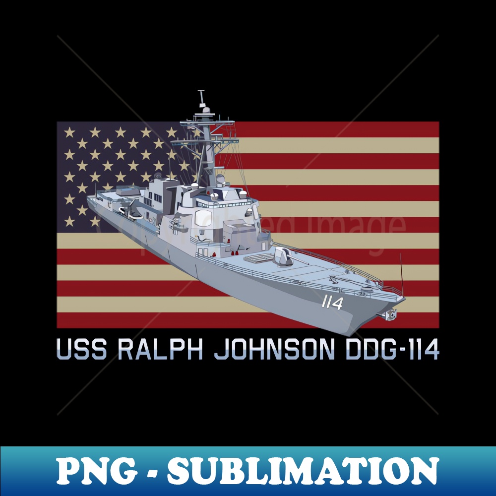 Ralph Johnson DDG-114 Destroyer Ship Diagram USA American Fl - Inspire ...