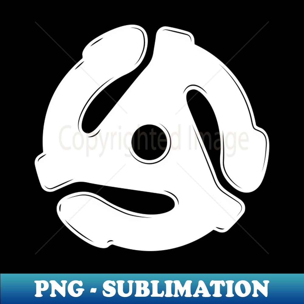 45 RPM Record Adapter White - PNG Transparent Sublimation De - Inspire ...