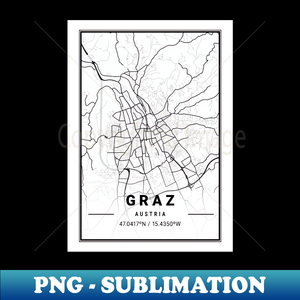 Graz Light City Map - Modern Sublimation PNG File - Instantl - Inspire ...