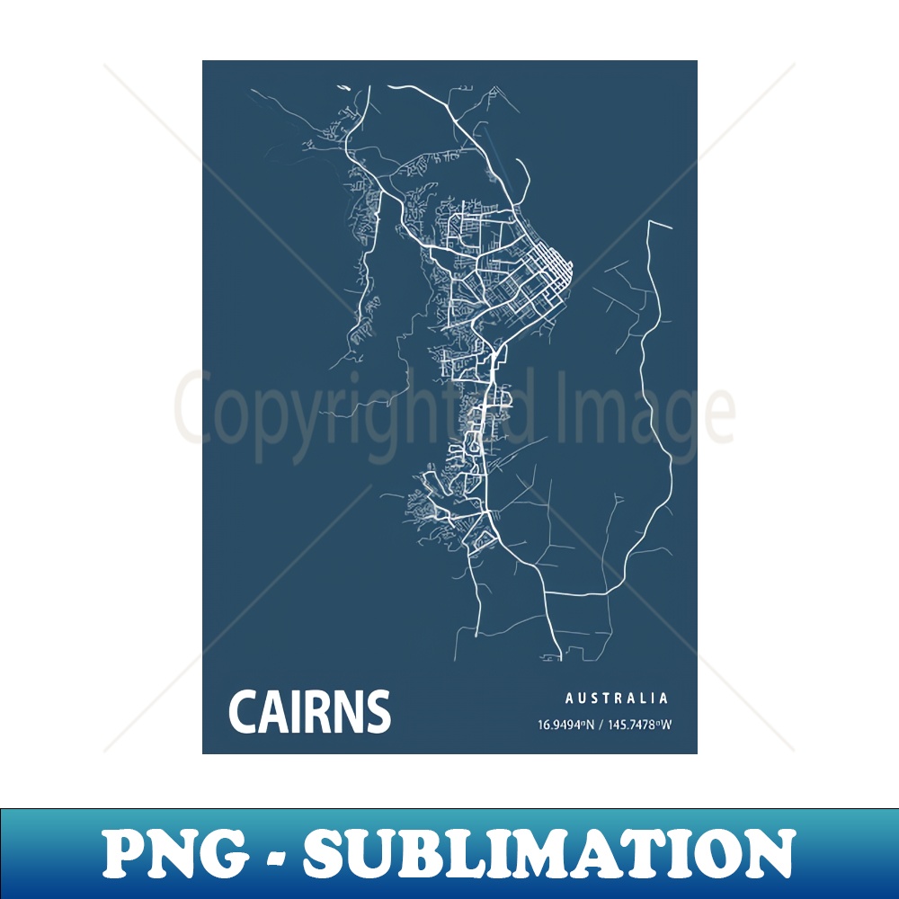 Cairns Blueprint Street Map Cairns Colour Map Prints - PNG T | Inspire ...