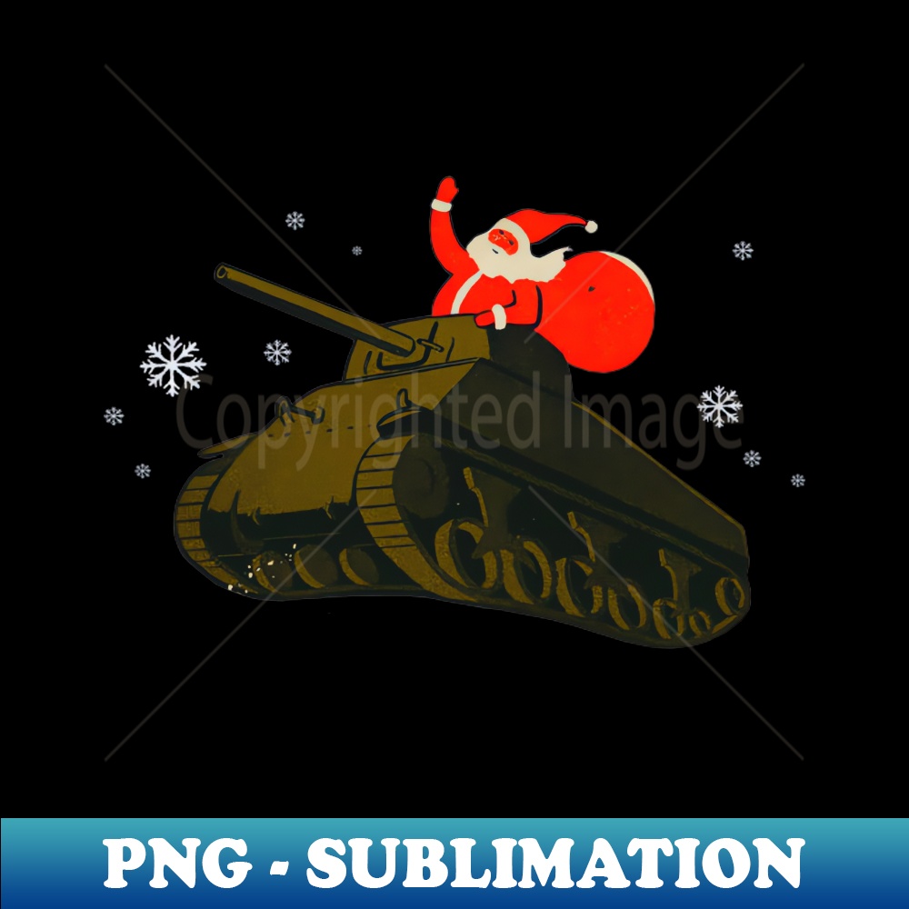 WWII M4 Sherman tank and Santa Claus Retro - Exclusive Subli - Inspire ...