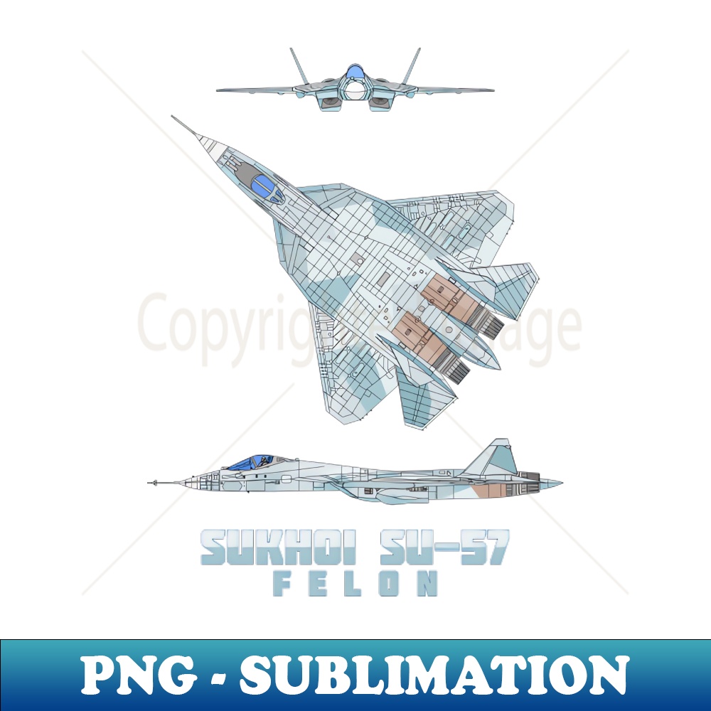 Sukhoi Su-57 Russian Stealth Fighter Plane Diagram Gift - Su | Inspire ...