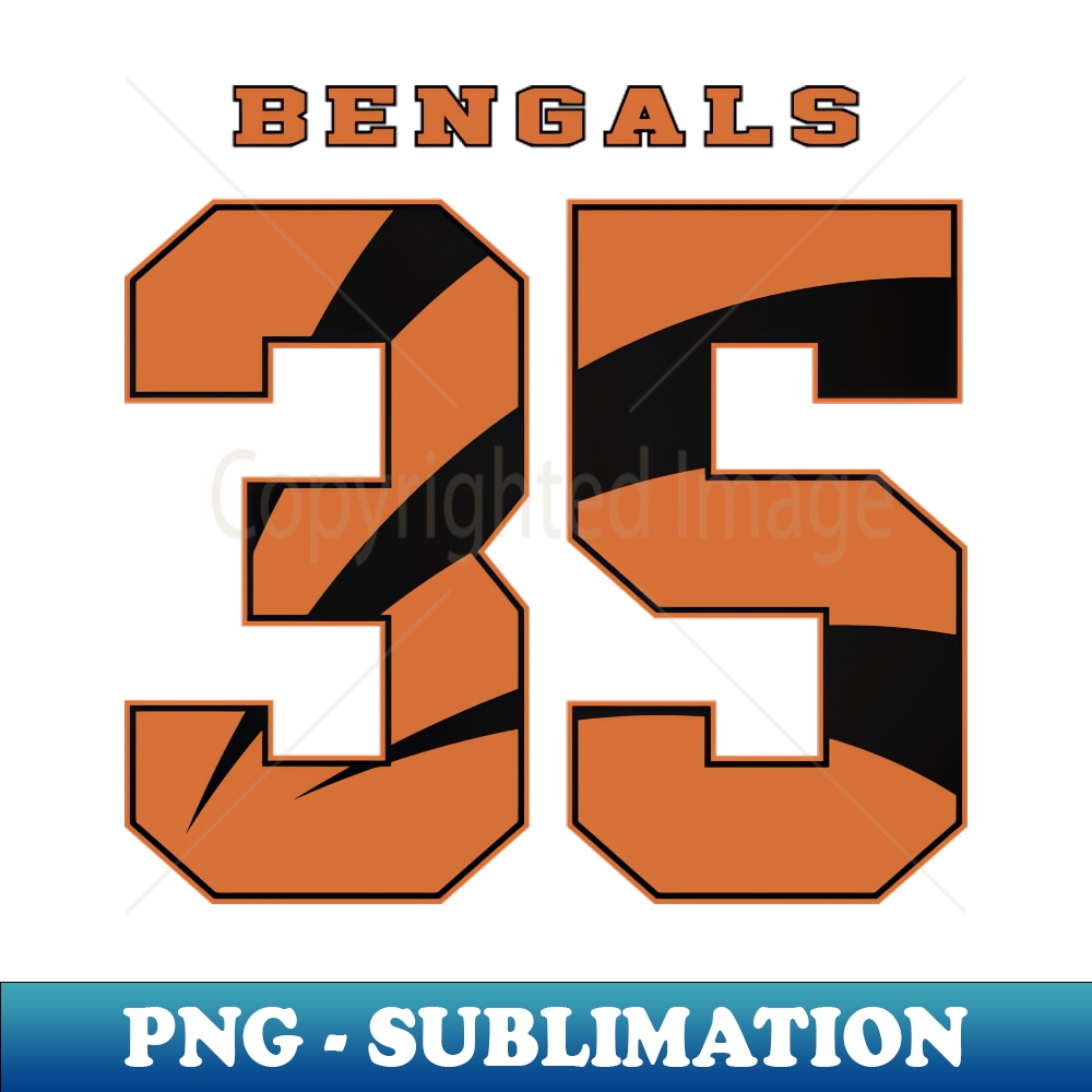Bengals - Player Number 35 - PNG Transparent Sublimation Fil | Inspire ...
