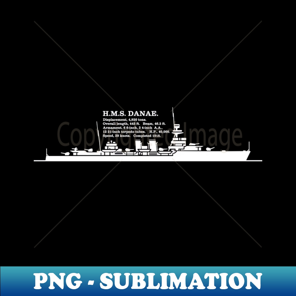 HMS Danae British WW2D Class Cruiser Ship Infographic Silhou | Inspire ...