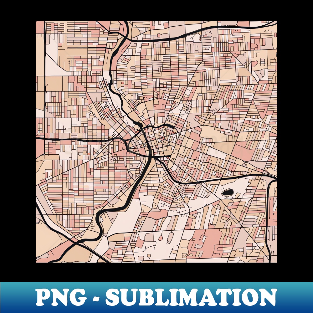 Rochester Map Pattern in Soft Pink Pastels - Unique Sublimat - Inspire ...