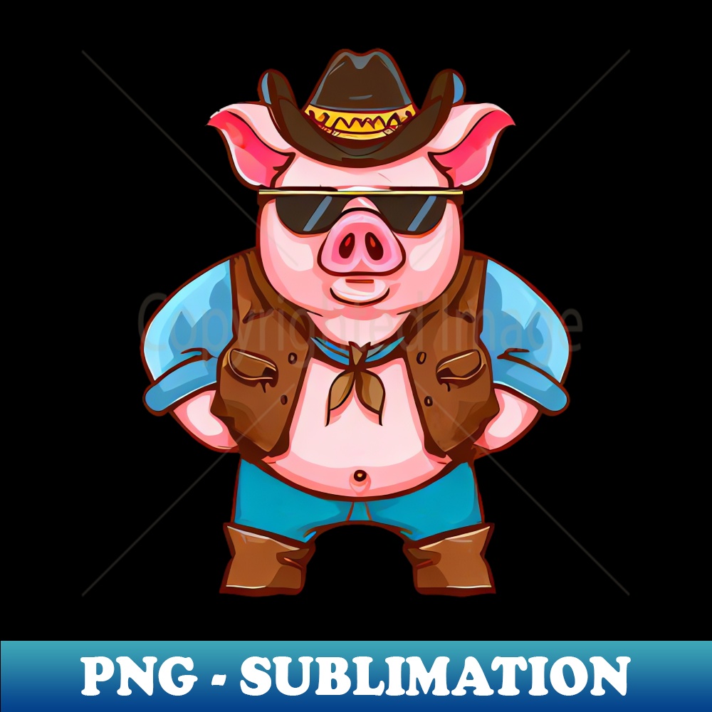 Pig Cowboy - Professional Sublimation Digital Download - Unl | Inspire ...