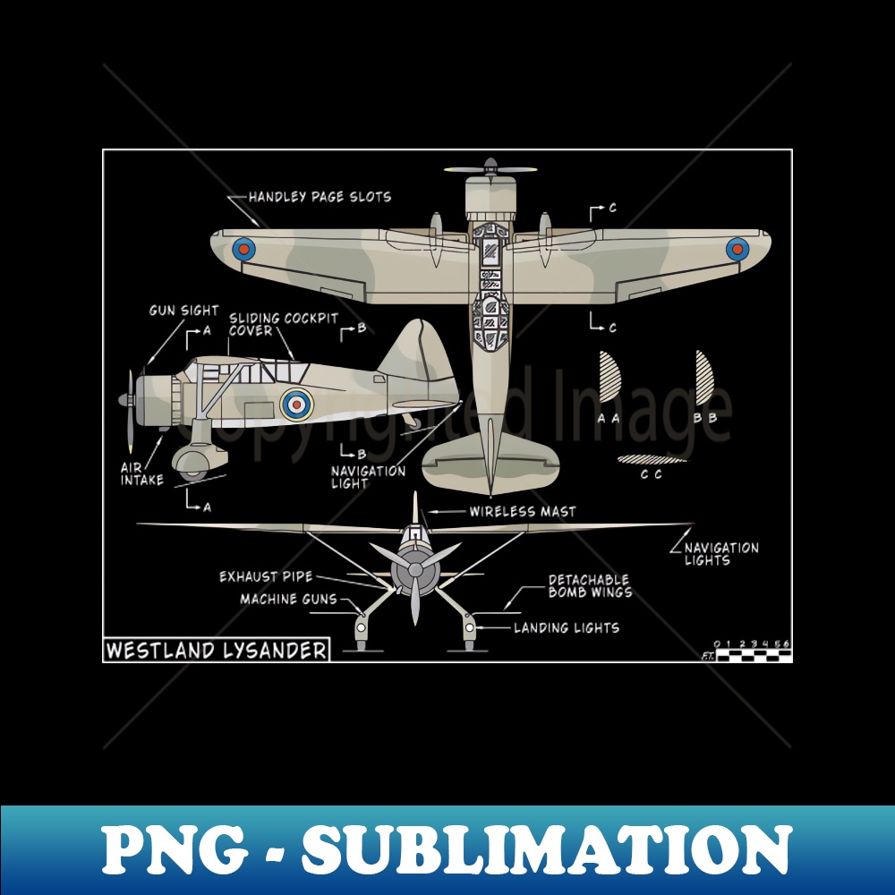 Westland Lysander British WW2 Aircraft Diagram Gift - Sublim - Inspire ...