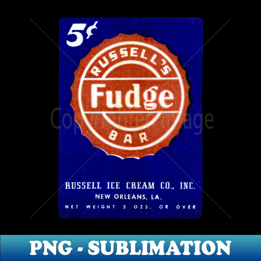 1950s Five Cent Fudge Bar - Aesthetic Sublimation Digital Fi - Inspire ...