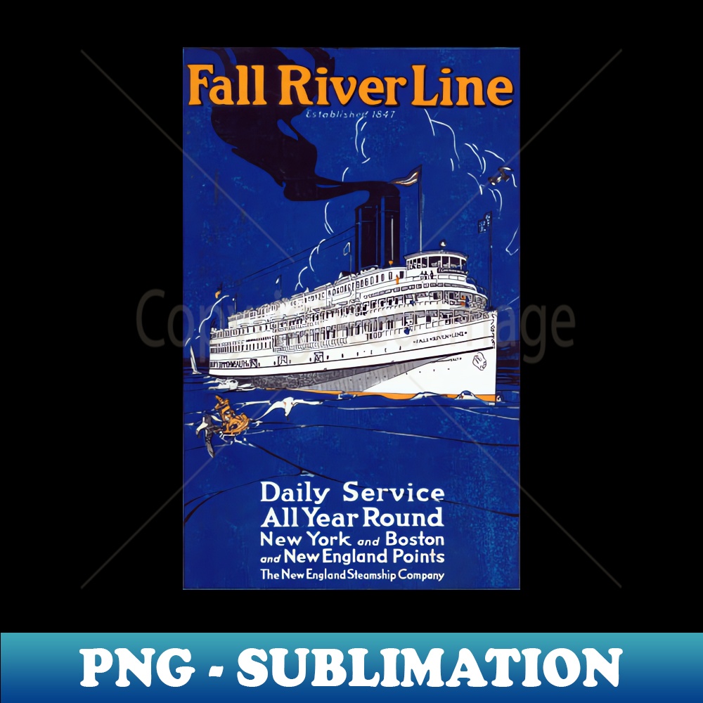 1920 Fall River Line - PNG Transparent Digital Download File | Inspire ...