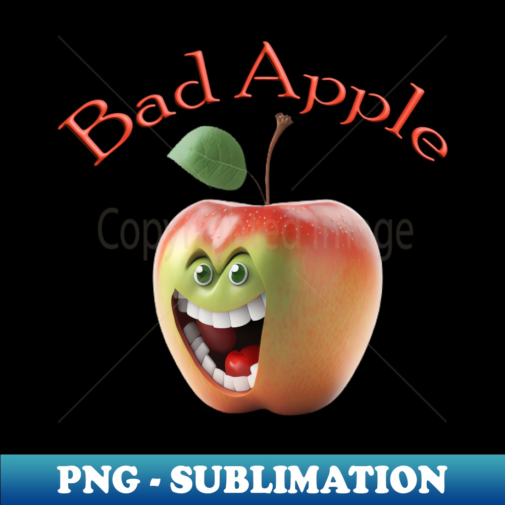 Bad Apple v02 - PNG Transparent Sublimation Design - Perfect - Inspire ...