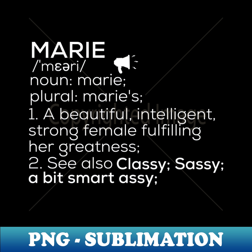 Marie Name Definition Marie Female Name - Premium Sublimatio | Inspire ...